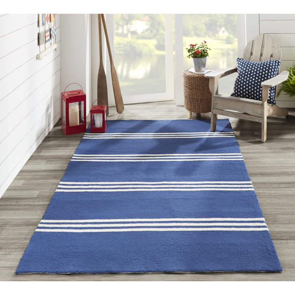 Breakwater Bay Lon Striped Indoor / Outdoor Rug & Reviews | Wayfair