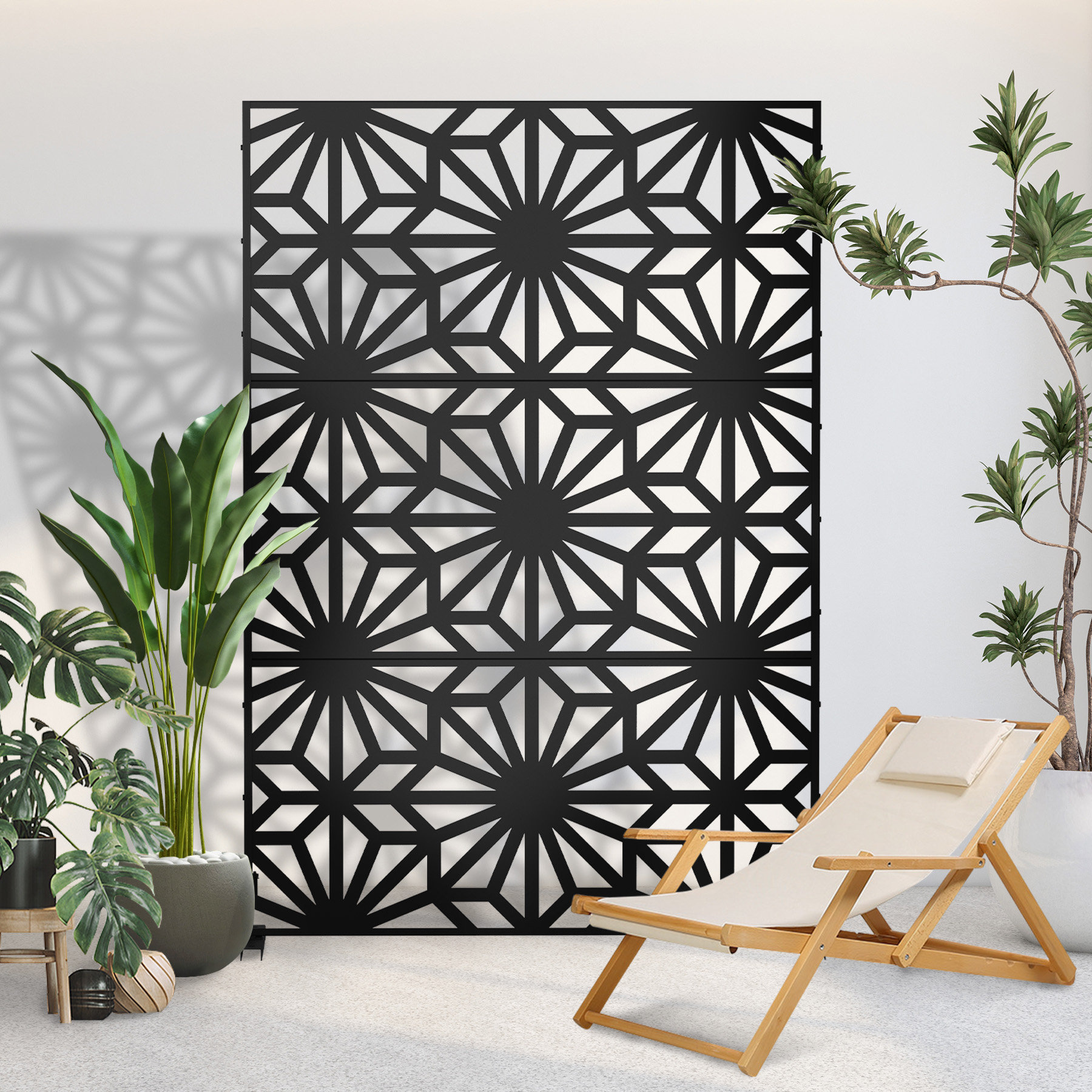 domi outdoor living Metal Privacy Screen | Wayfair