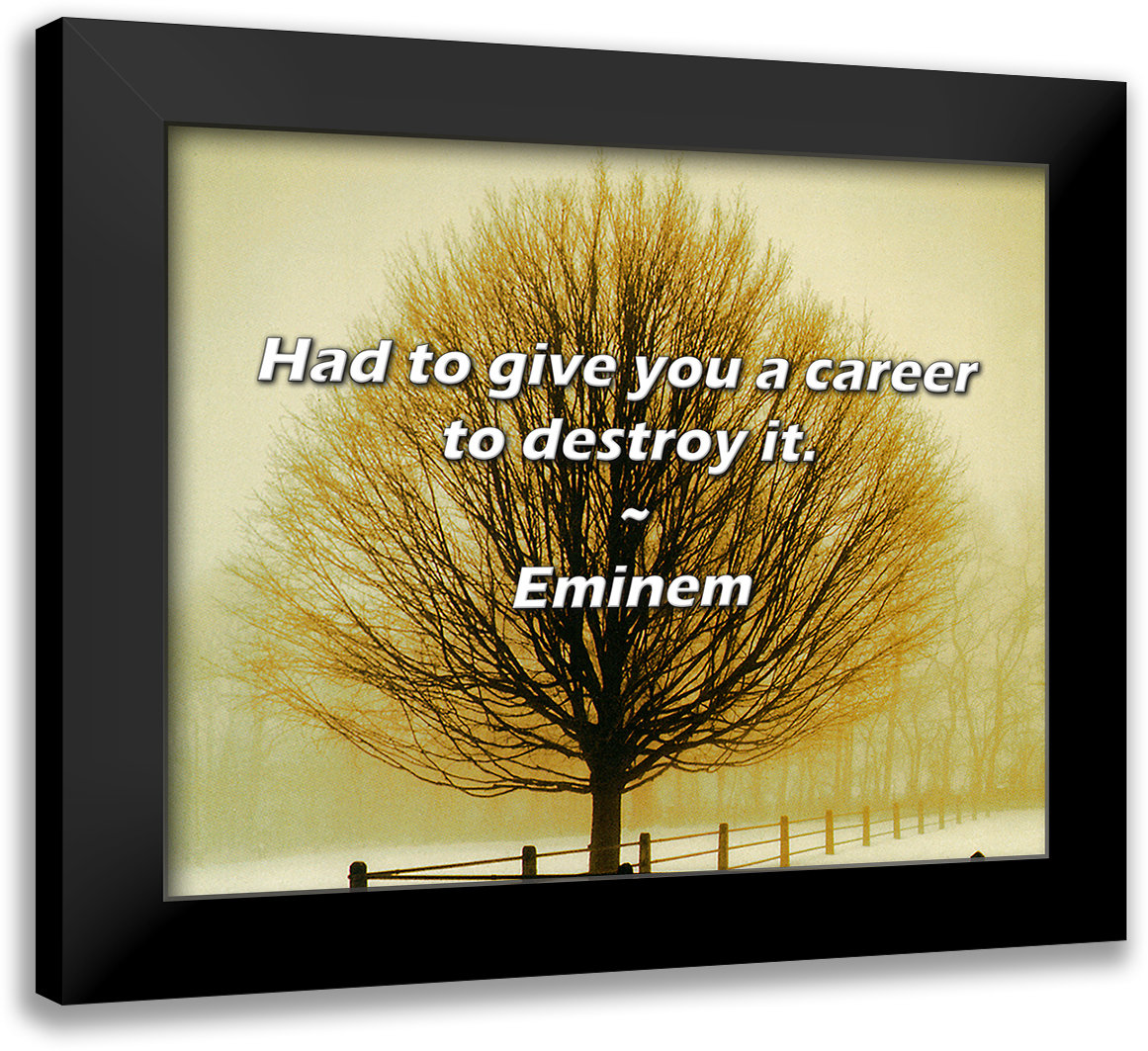 Latitude Run® Eminem Quote: Had to give you a career to destroy it ...