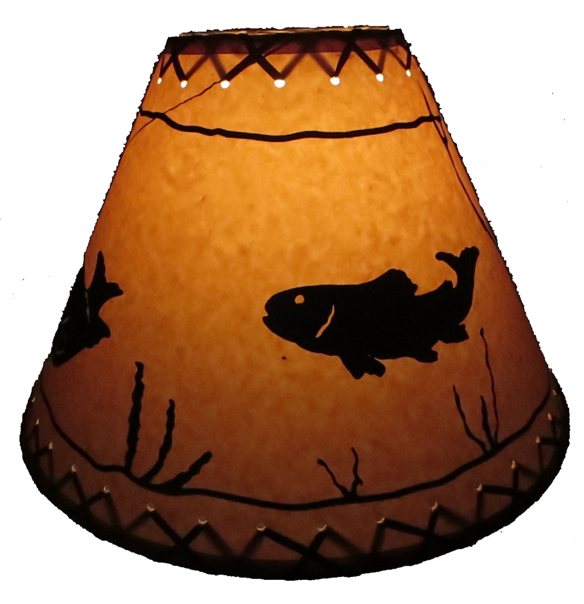 Loon Peak® 8" H x 12" W Paper Empire Lamp Shade ( Spider ) in Brown ...