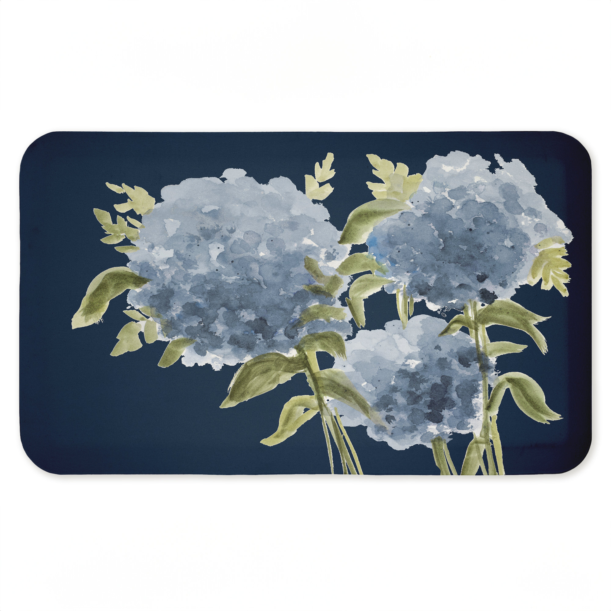 Dovecove Tapis de sol anti-fatigue Blue Hydrangeas Contrast, par Janice ...