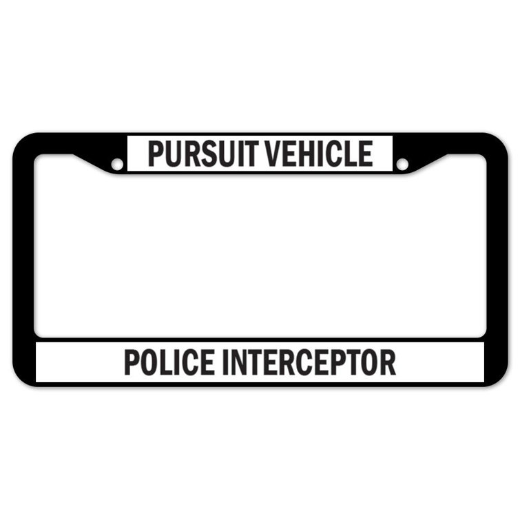 Signmission Pursuit Vehicle Police Interceptor Plastic Licence Plate ...