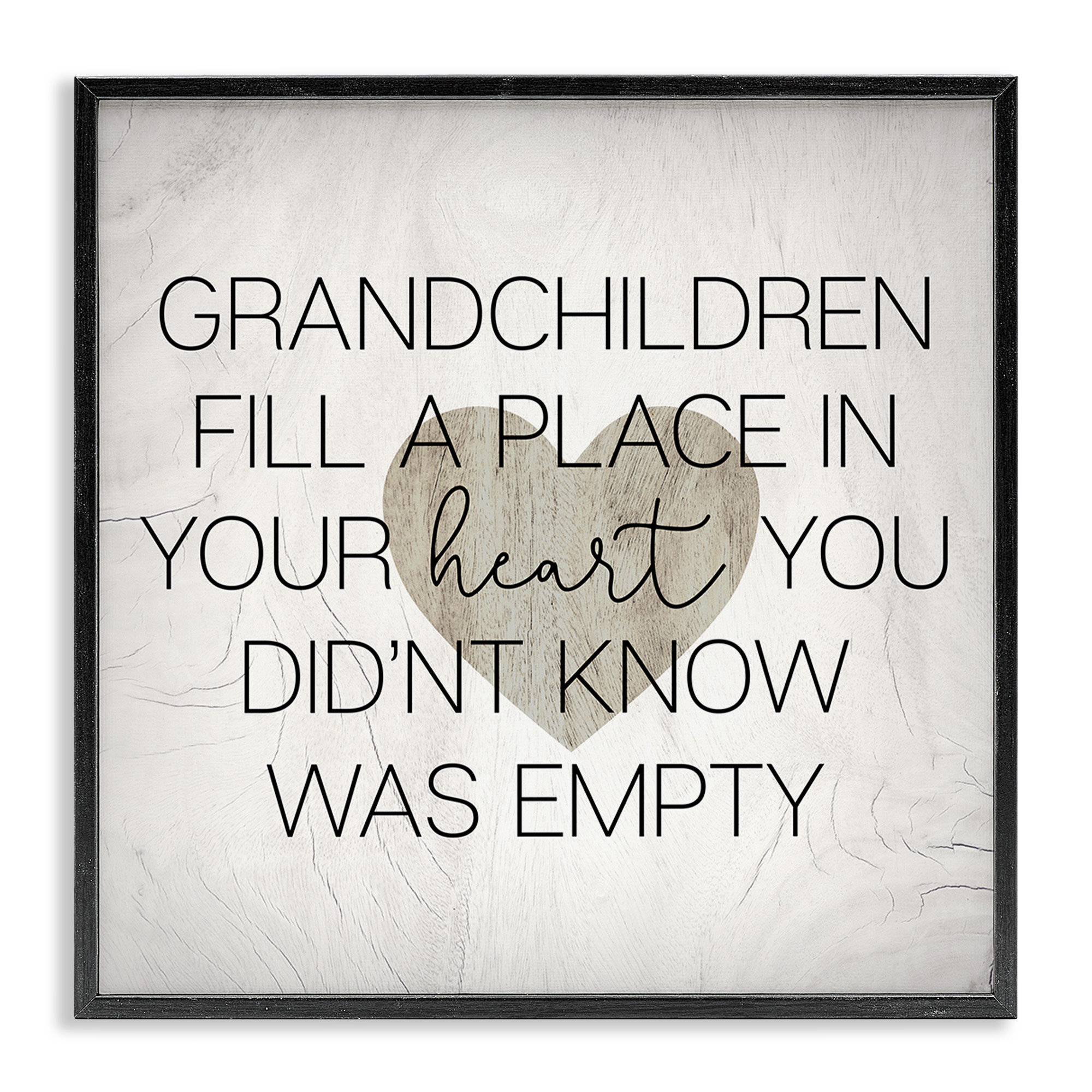Stupell Industries Heartwarming Grandchildren Quote Rustic Country ...