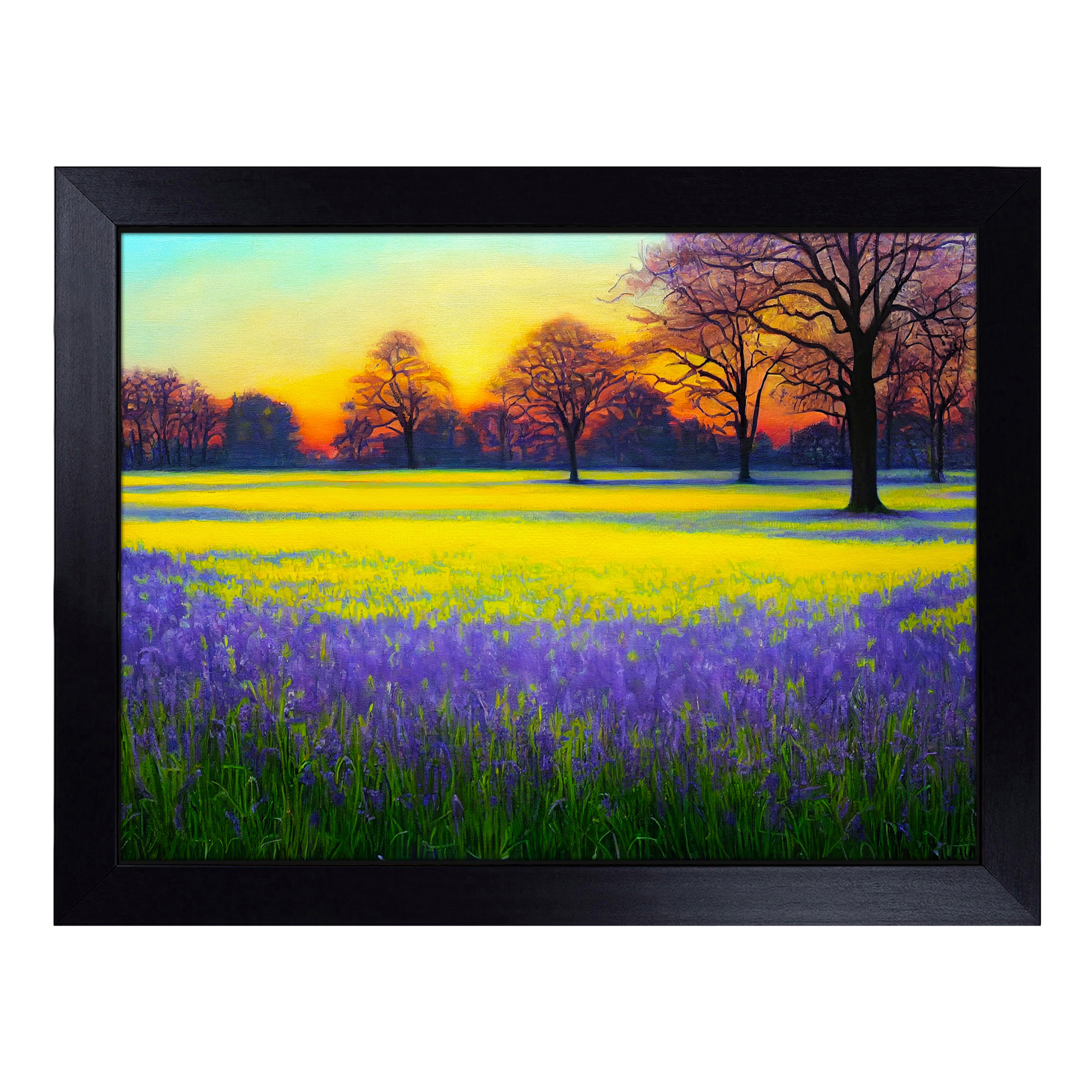 17 Stories Inspiring Bluebell Field Sunrise Lap Tray with Cushion ...