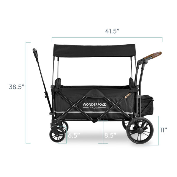 WONDERFOLD 2 Passenger Push-Pull Twin Double Stroller Wagon with ...