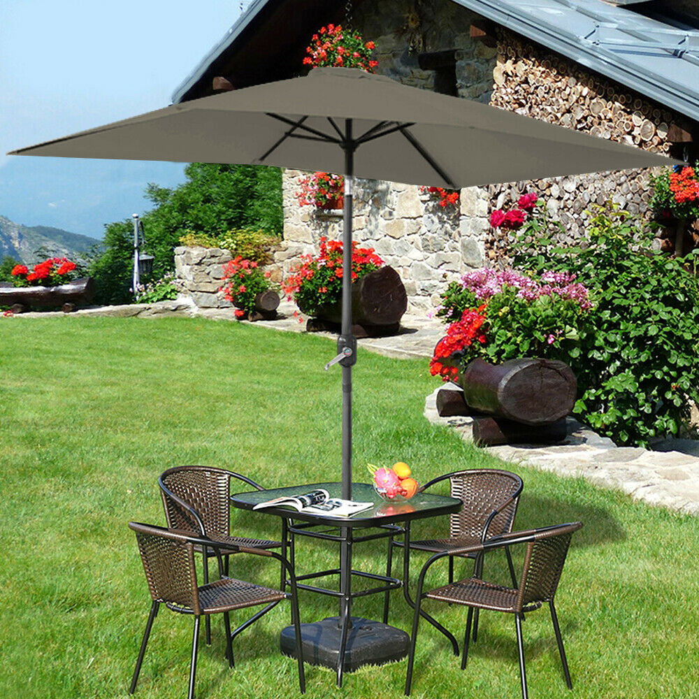Freeport Park Renteria 3m x 2 m Rectangular Traditional Parasol Taupe ...