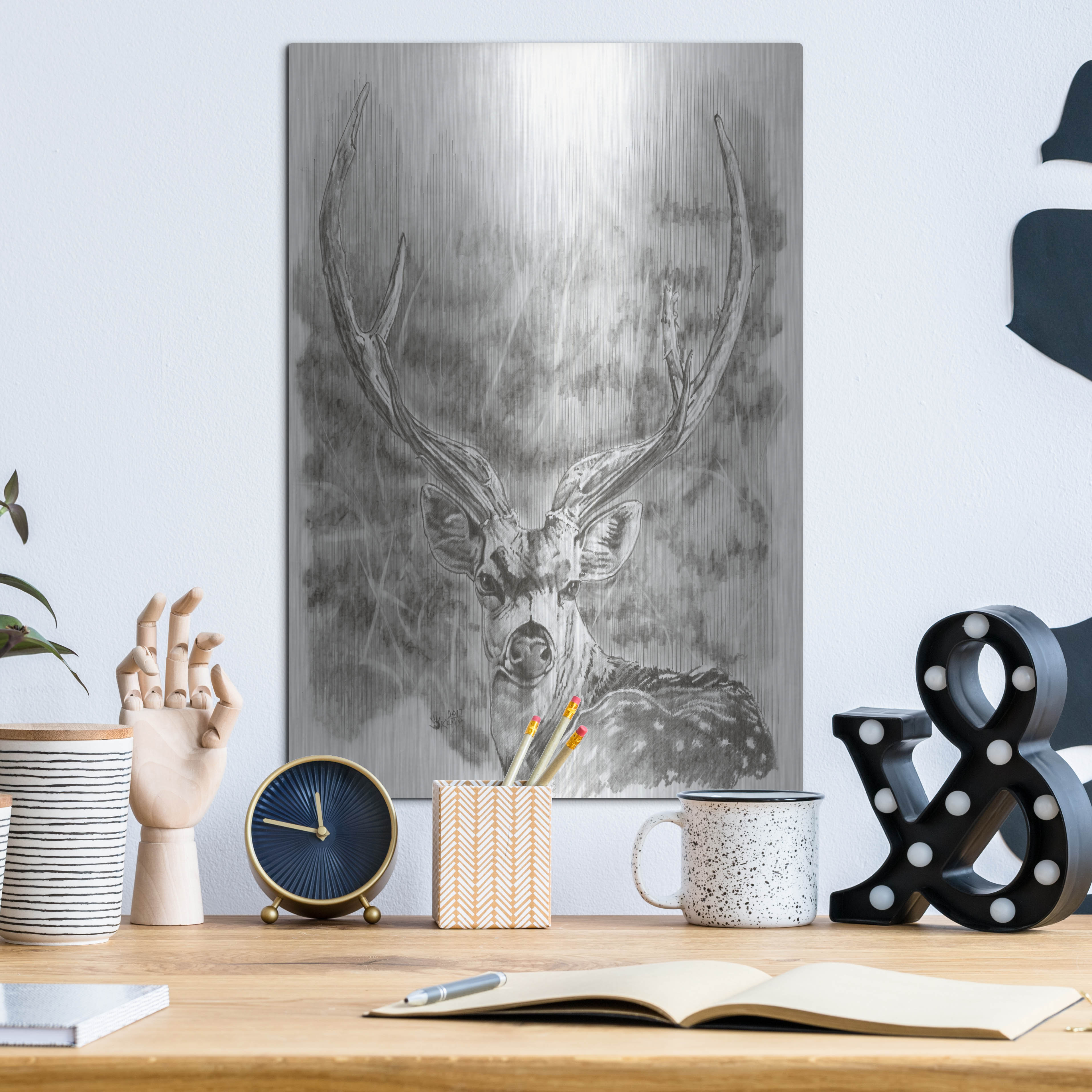 Millwood Pines " Chital Deer " by Barbara Keith on Metal | Wayfair