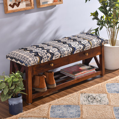 Mistana™ Eady 100% Cotton Upholstered Storage Bench & Reviews | Wayfair