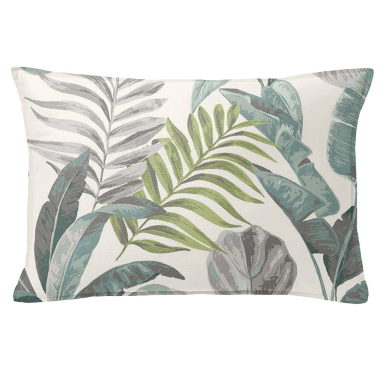 The Tailor's Bed Tropical Palms Cotton Lumbar Rectangular Indoor Pillow ...