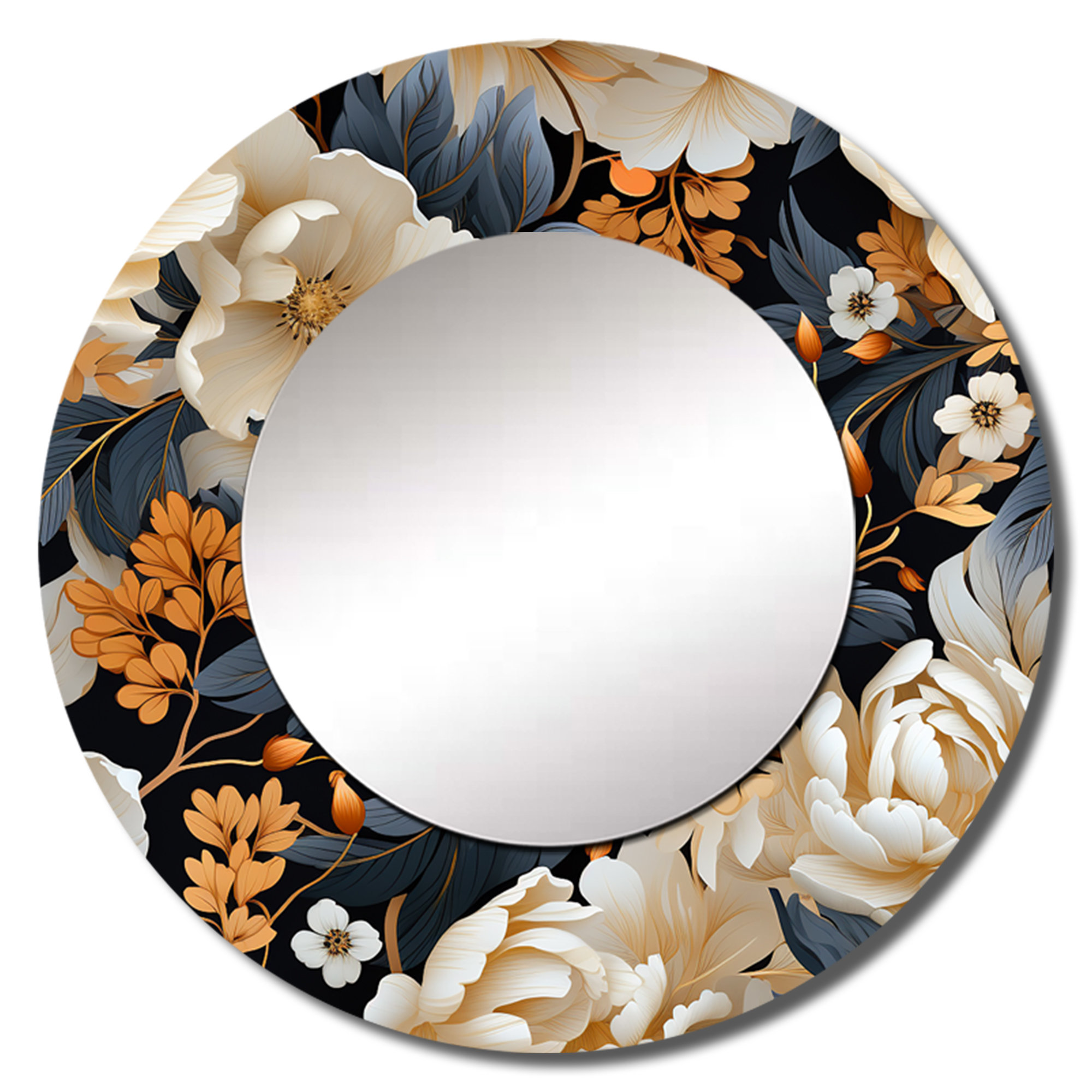 East Urban Home Rovon Magnificent Magnolia Blooms - Floral Mirror ...