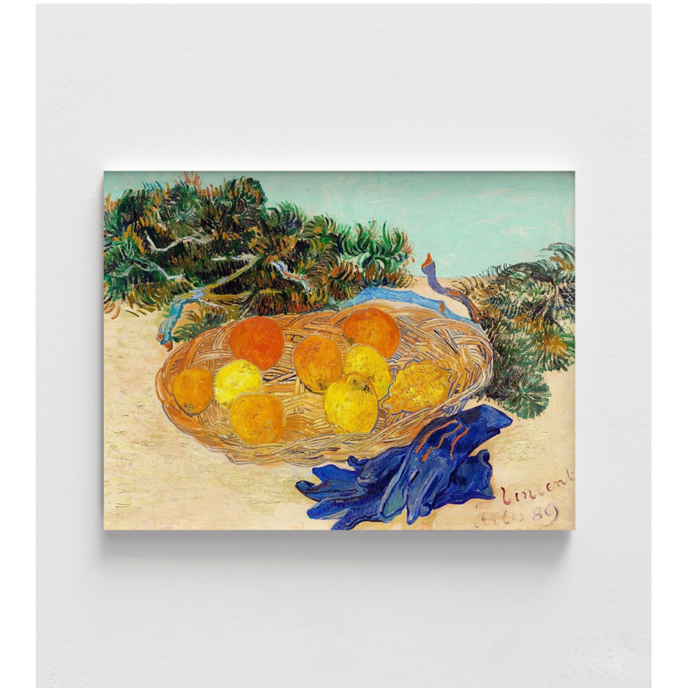 WeFrameArt Still Life Of Oranges And Lemons With Blue Gloves By Vincent ...