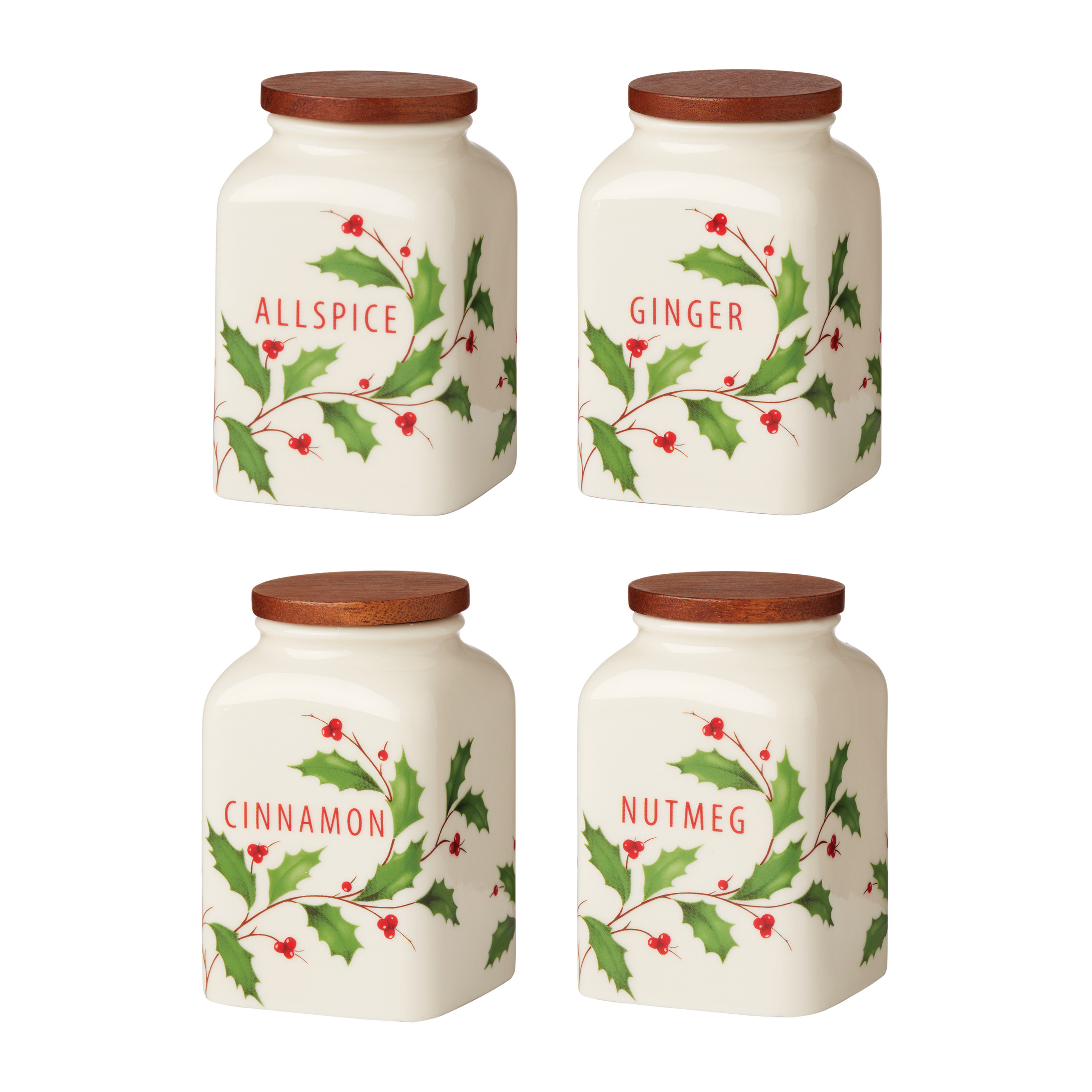 Lenox Holiday Baking Spice Jars, Set Of 4 | Birch Lane