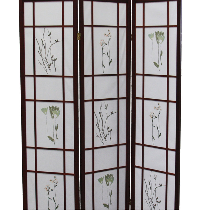 BalmyBoulevard 3 Screen Room Divider 70" High In Magnetic Cherry Finish ...