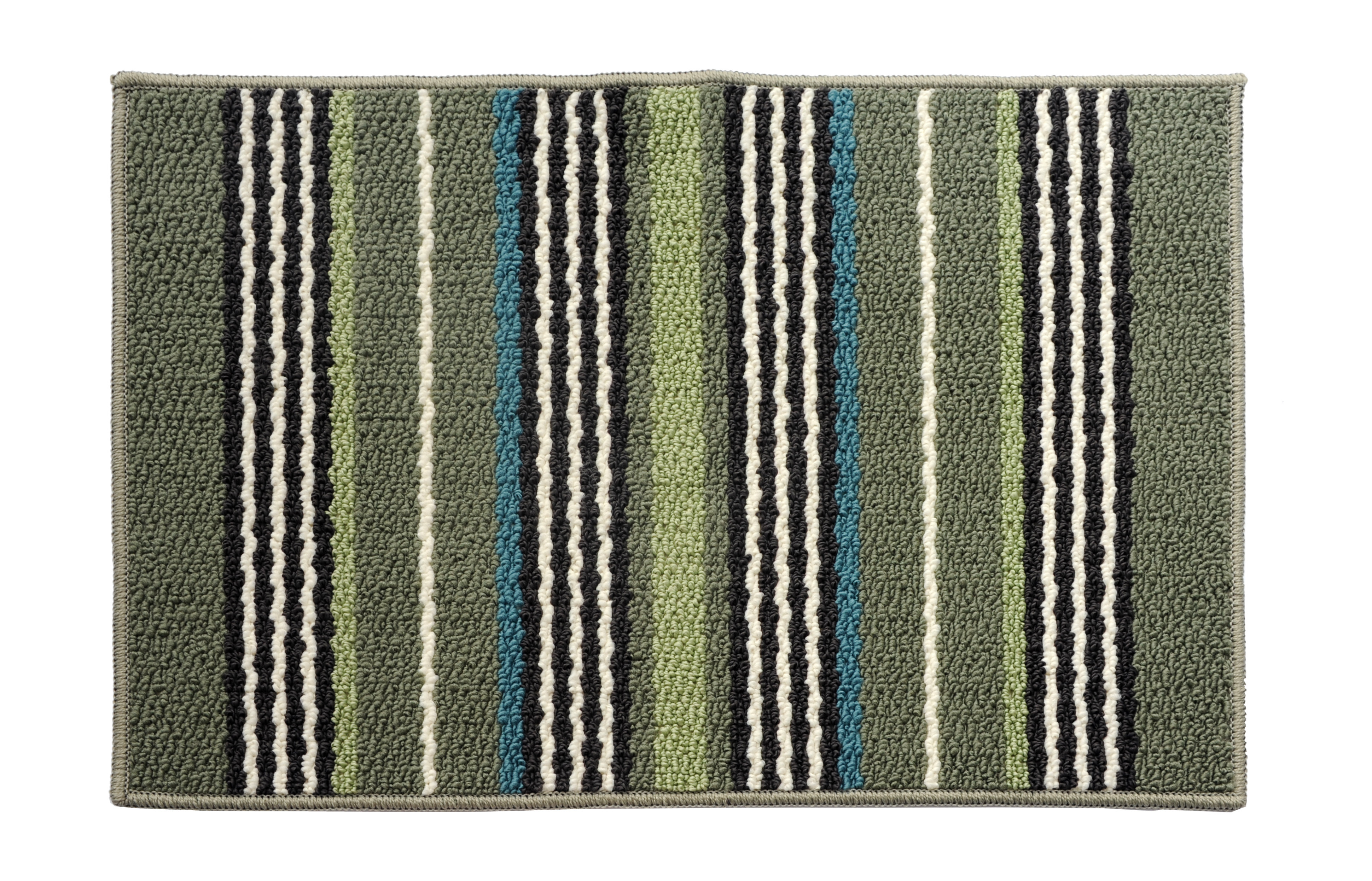 Attraction Design Home Striped Green/Brown Area Rug | Wayfair