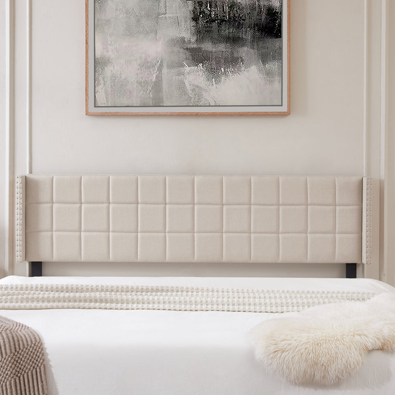 Wade Logan® Guarani Adjustable Height Upholstered Wingback Headboard ...