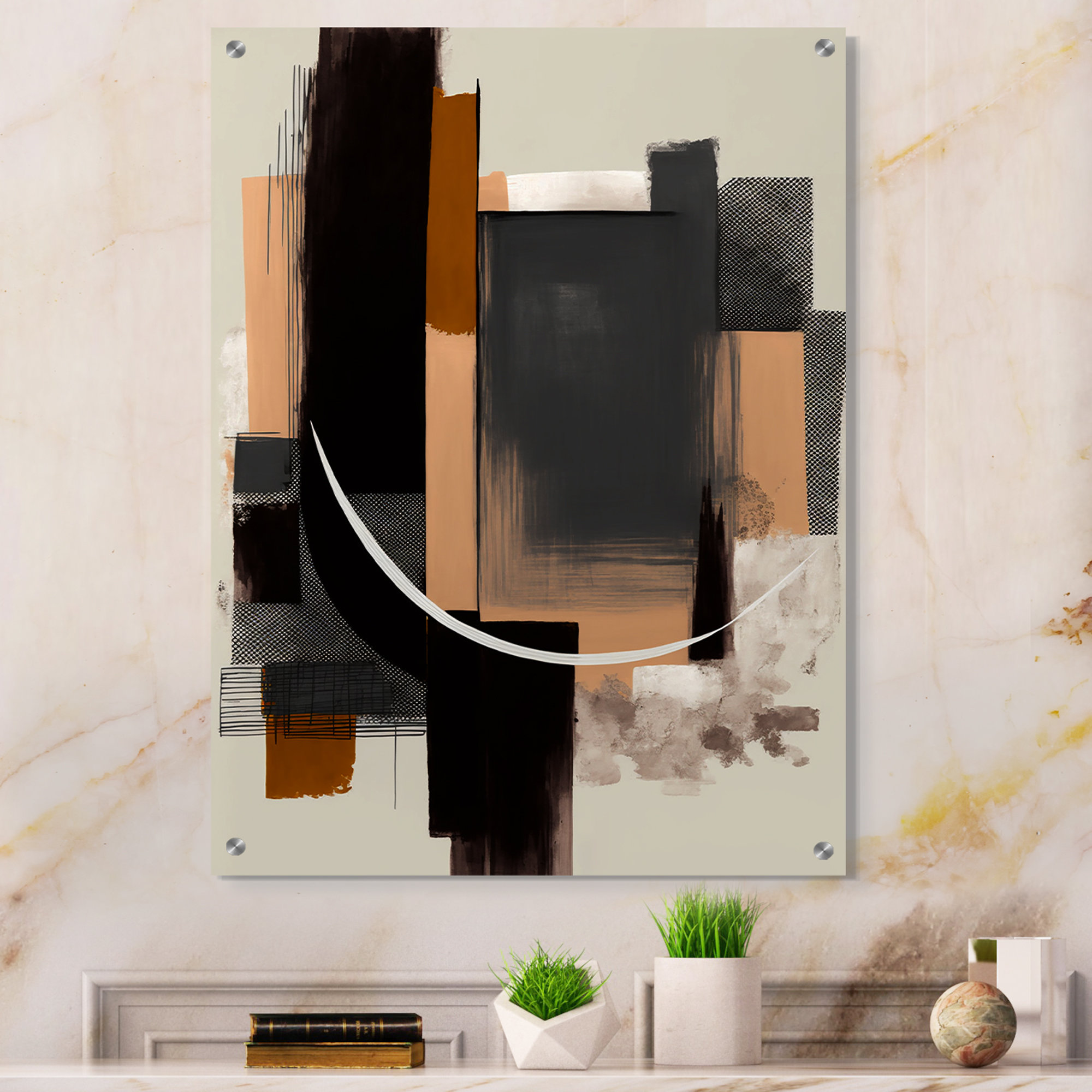 Mercer41 Warm Watercolor Abstract II - Abstract Acrylic Wall Art | Wayfair