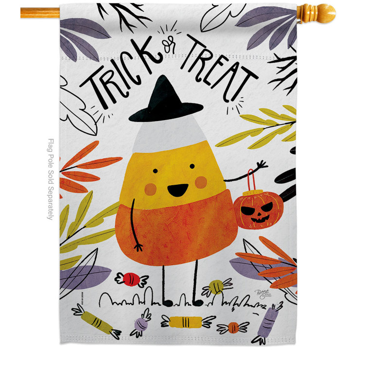 Breeze Decor Double Sided 40'' H x 28'' W Polyester Halloween House ...