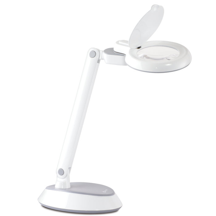 OttLite Space Saving LED Magnifier Desk Lamp - 1.75x Optical Grade ...