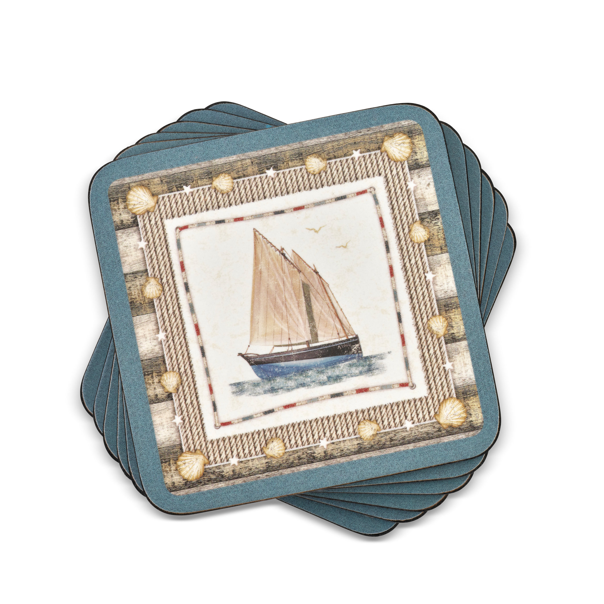 Pimpernel Coastal Breeze Coasters 4"X 4" | Wayfair