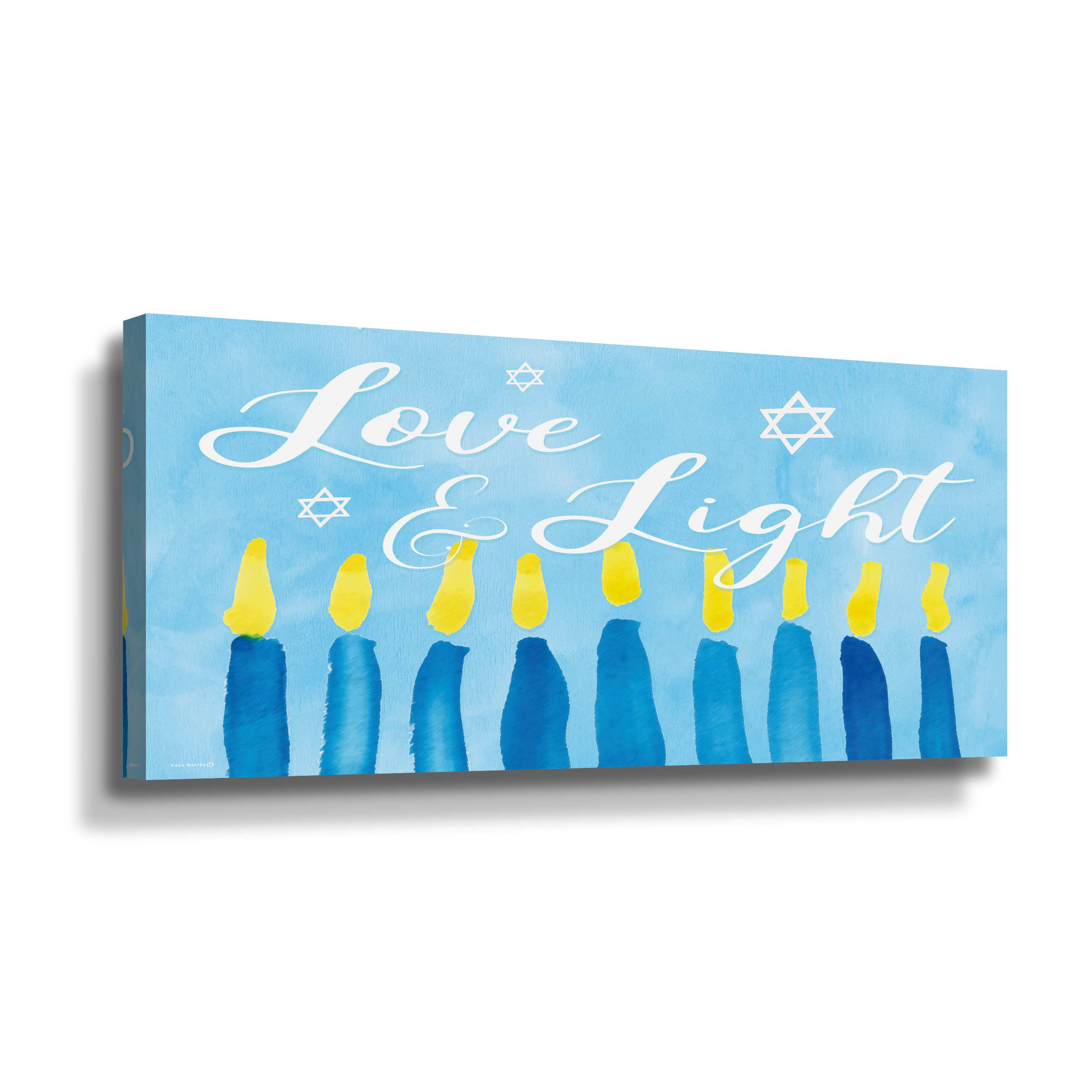 The Holiday Aisle® Abstract Hanukkah Lights On Canvas by Yass Naffas ...