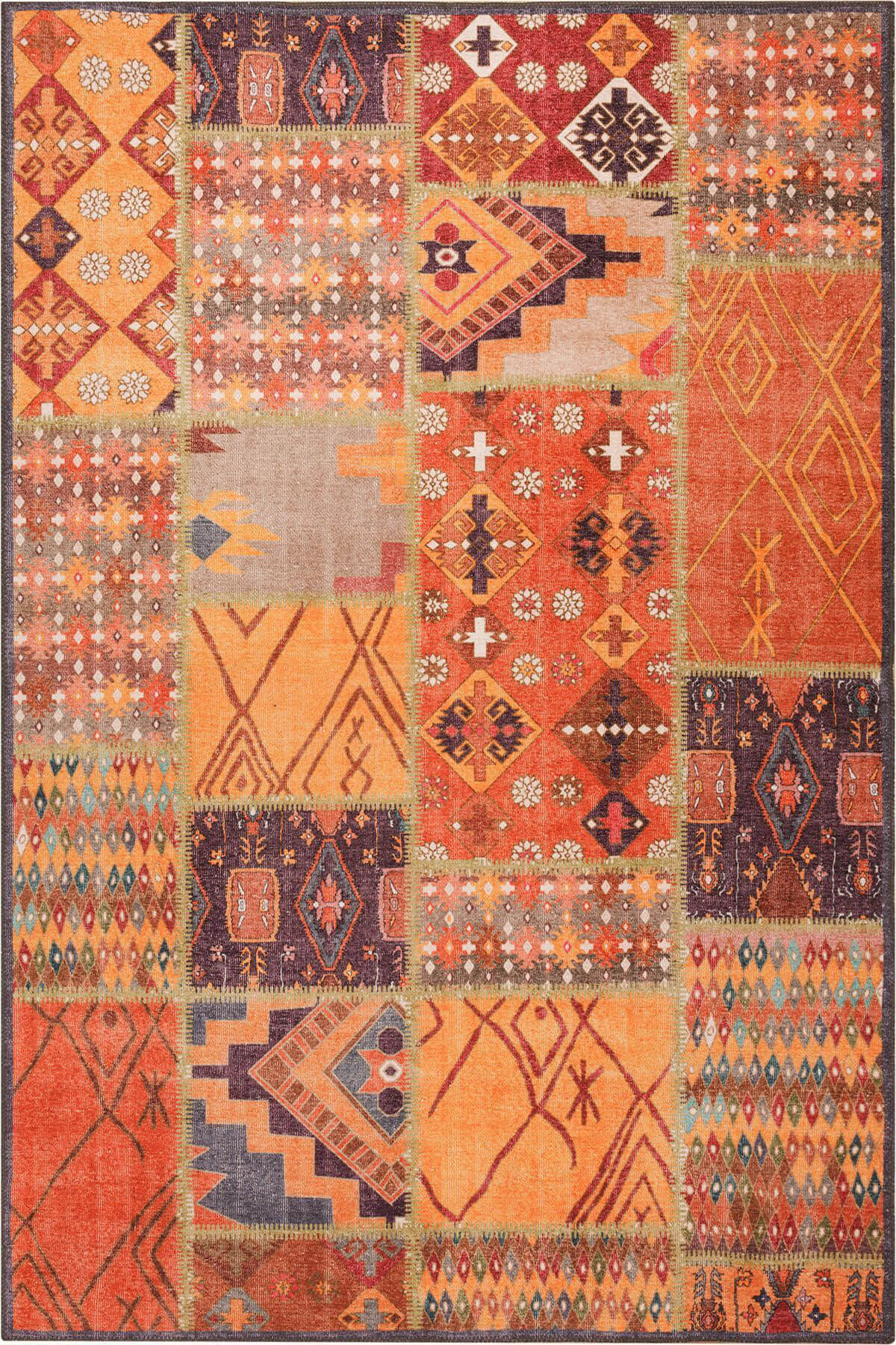 Bungalow Rose Jazz Patchwork Patterned Woven Base Decorative ...