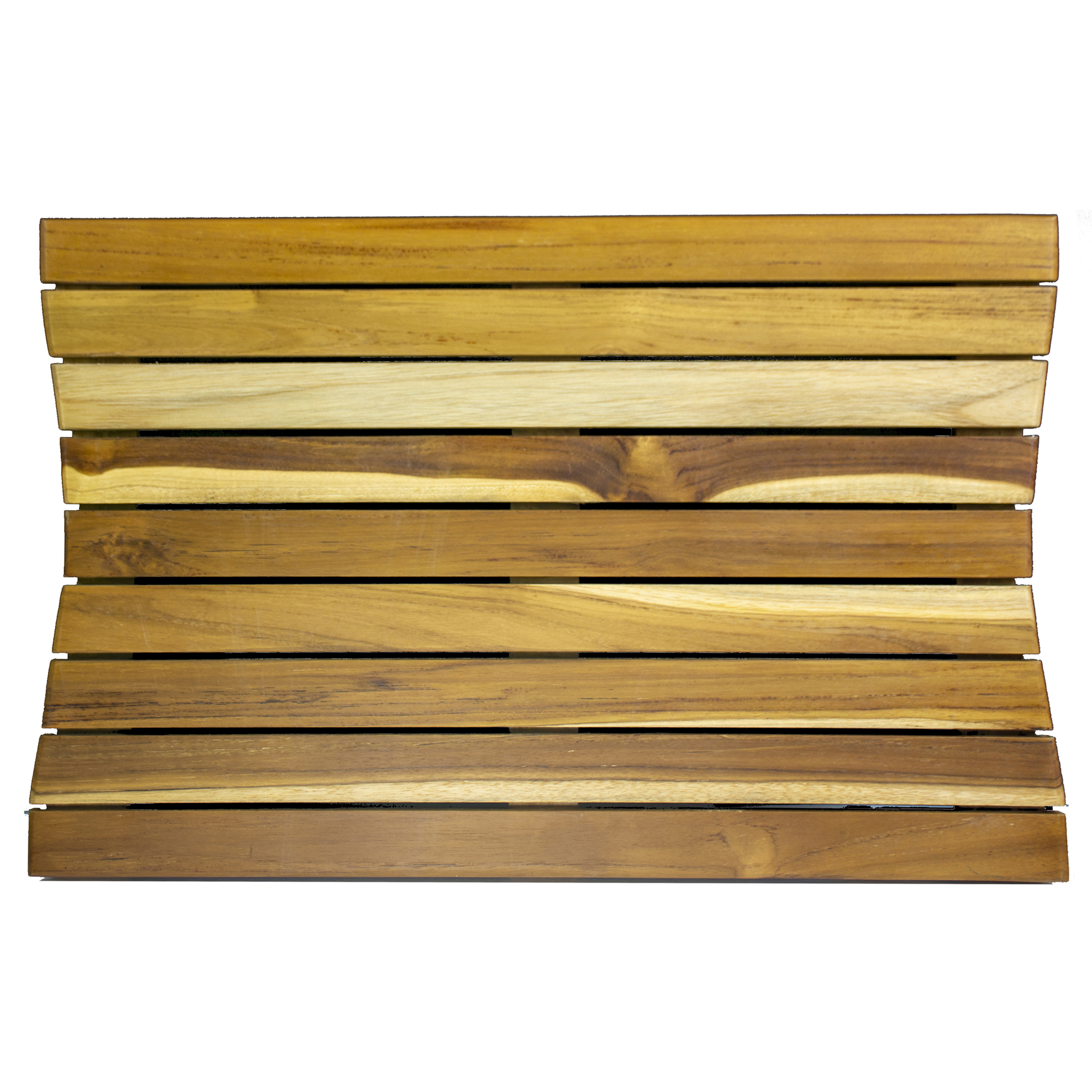 EcoDecors Eleganto Rectangle Teak Shower Mat, Teak Shower Mat for ...
