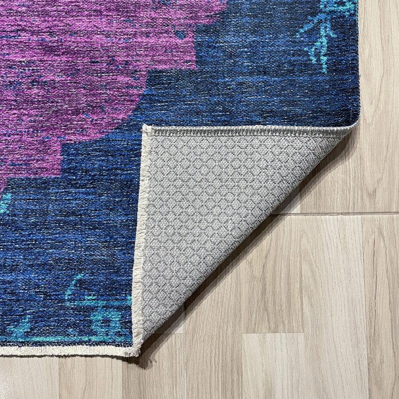 Bungalow Rose Rectangle Vinush Area Rug with Non-Slip Backing | Wayfair