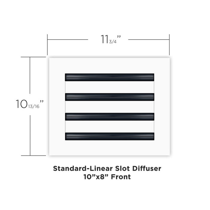 Texas Buildmart BUILDMART - 10x8 Modern AC Vent Cover - Standard Linear ...