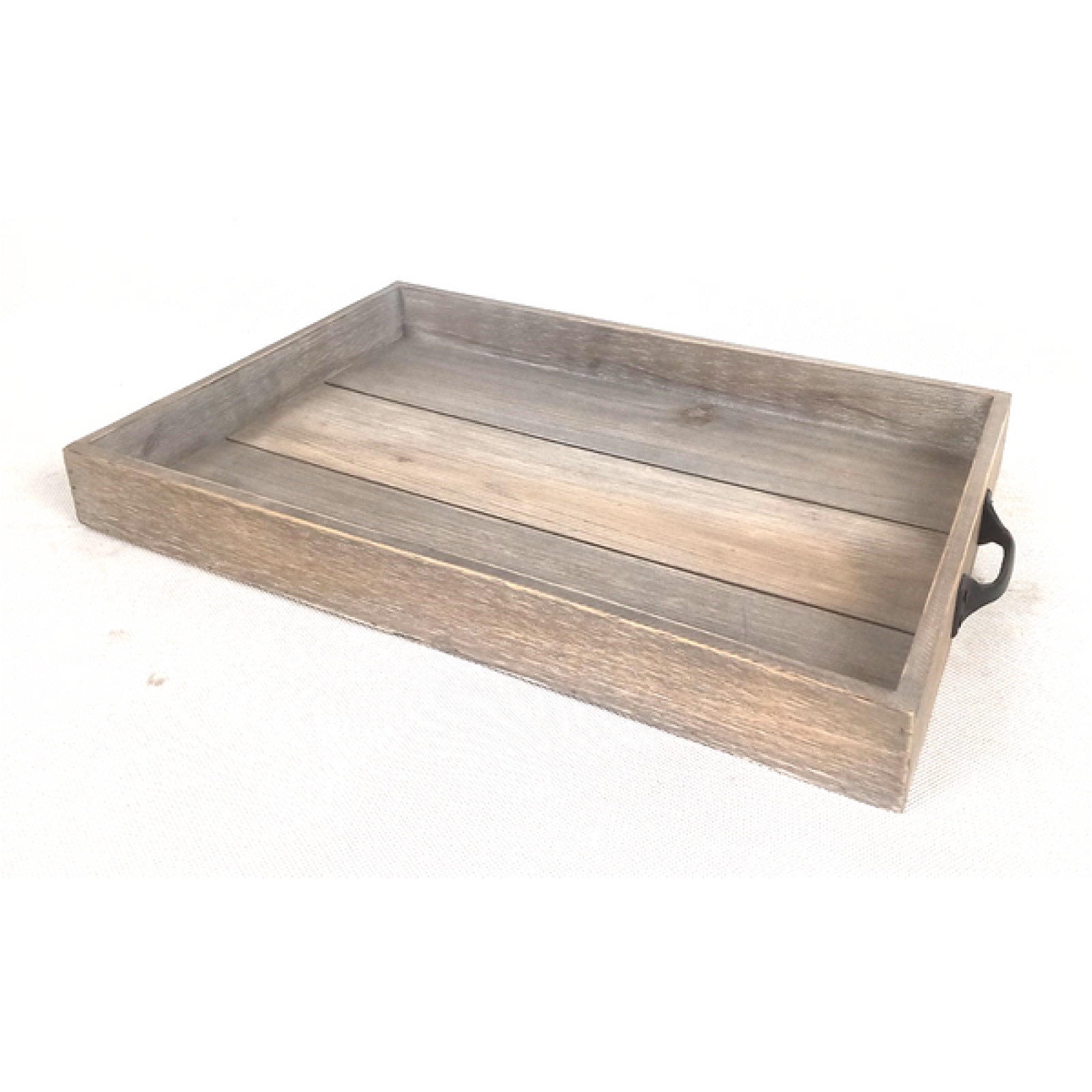 Gracie Oaks Rectangular With Metal Handles Tray | Wayfair