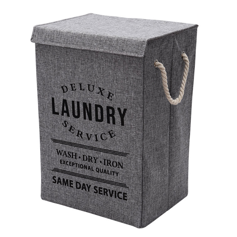 Brambly Cottage Fabric Laundry Bin with Handles & Reviews | Wayfair.co.uk