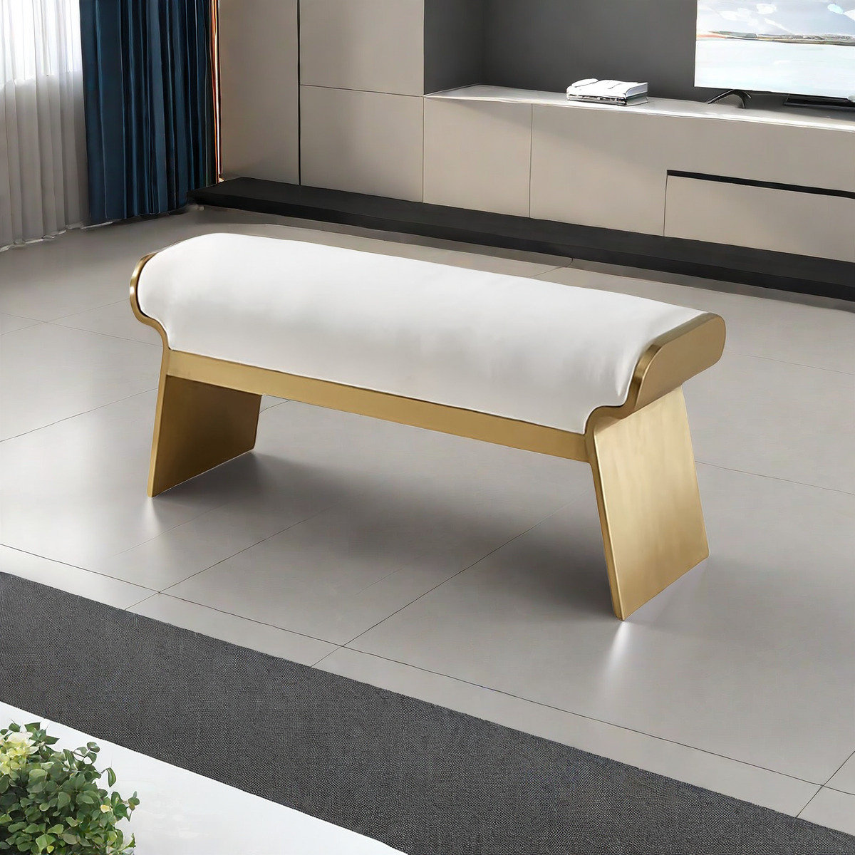Creative bed end stool Italian Luxe Home Bedroom End-of-Bed Bench ...