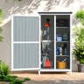 PhoebeHoliday 54" Two-Tone Storage Shed - Gray Design With Sloped Roof ...