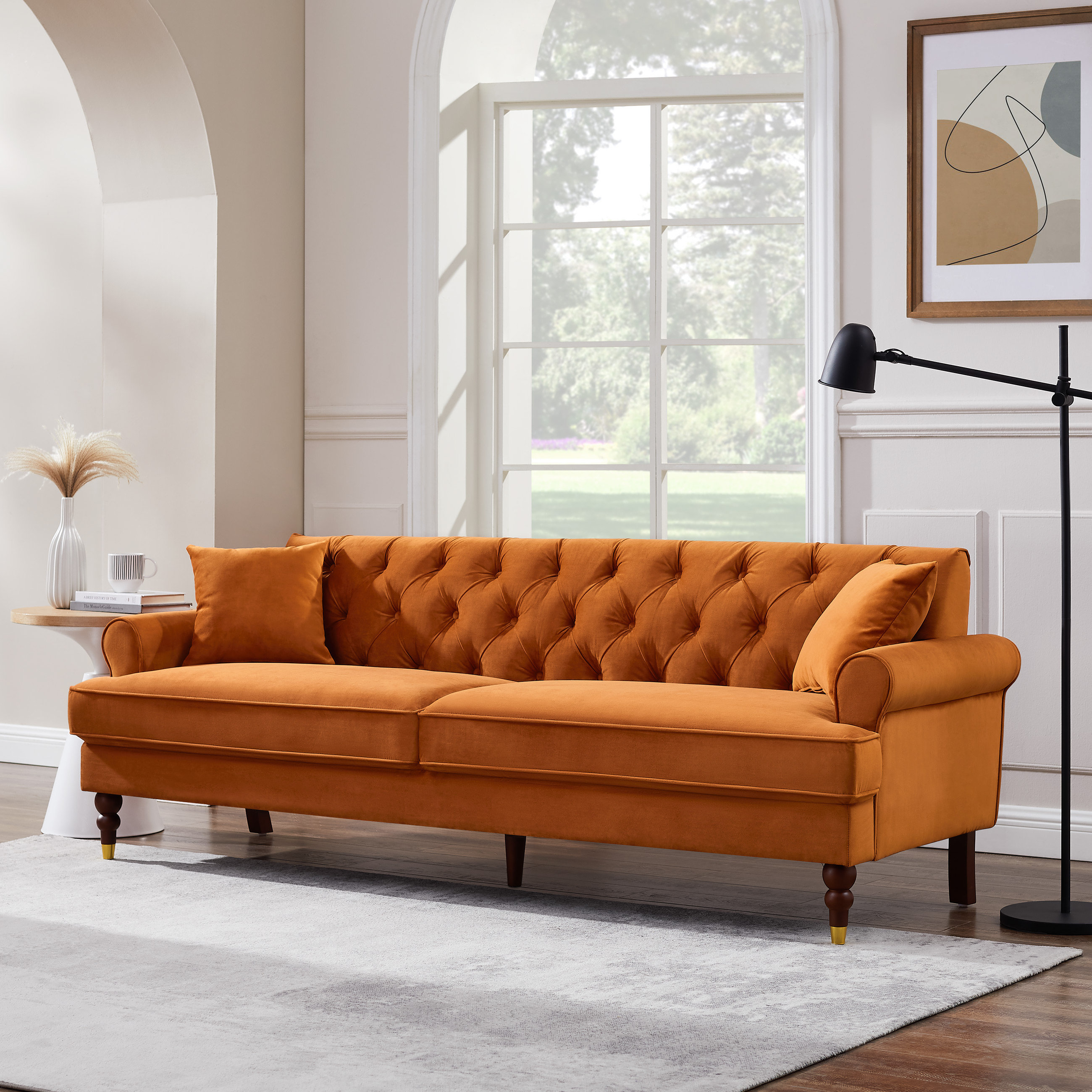 Charlton Home® Charlton Home 86.22" Upholstered Modern Sofa | Wayfair