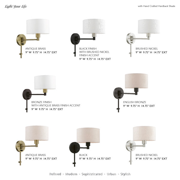 Willa Arlo™ Interiors Tyonna 1 - Light Dimmable Swing Arm & Reviews ...