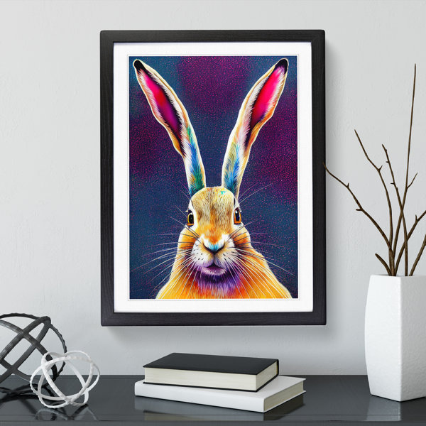 Brambly Cottage XV1022-1591X Colourful Hare No.2 - Single Picture Frame ...