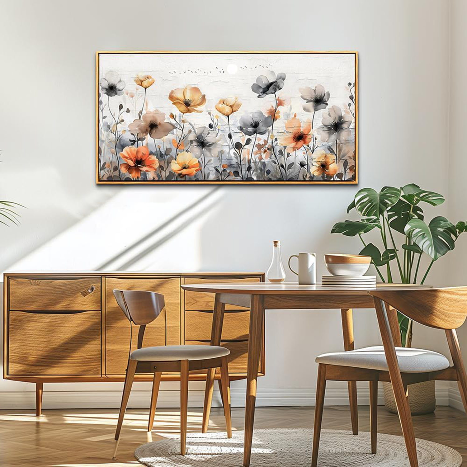Lark Manor Wood Framed Canvas Wall Art For Living Room Wall Decor For ...