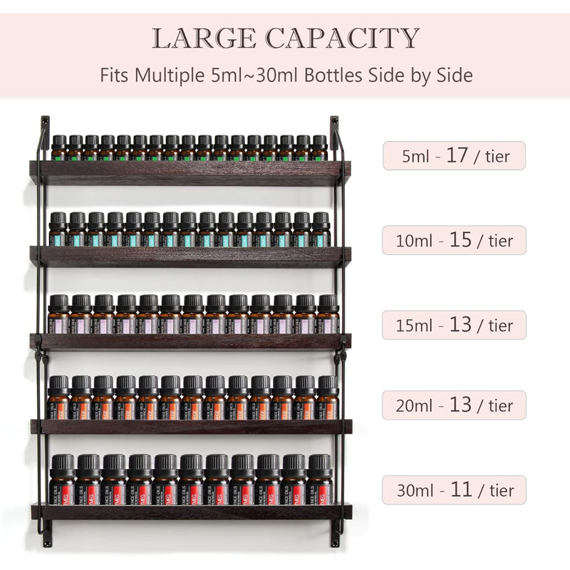 17 Stories Essential Oil Storage Shelf Wall Mounted | Wayfair