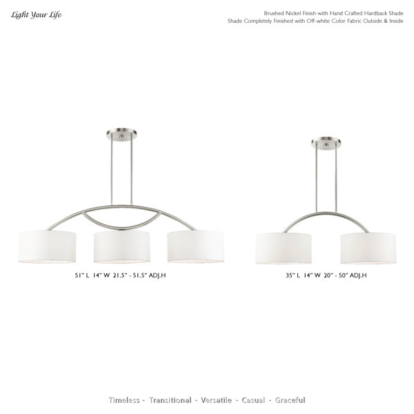 Hokku Designs Konur 3 - Light Kitchen Island Drum Pendant & Reviews ...