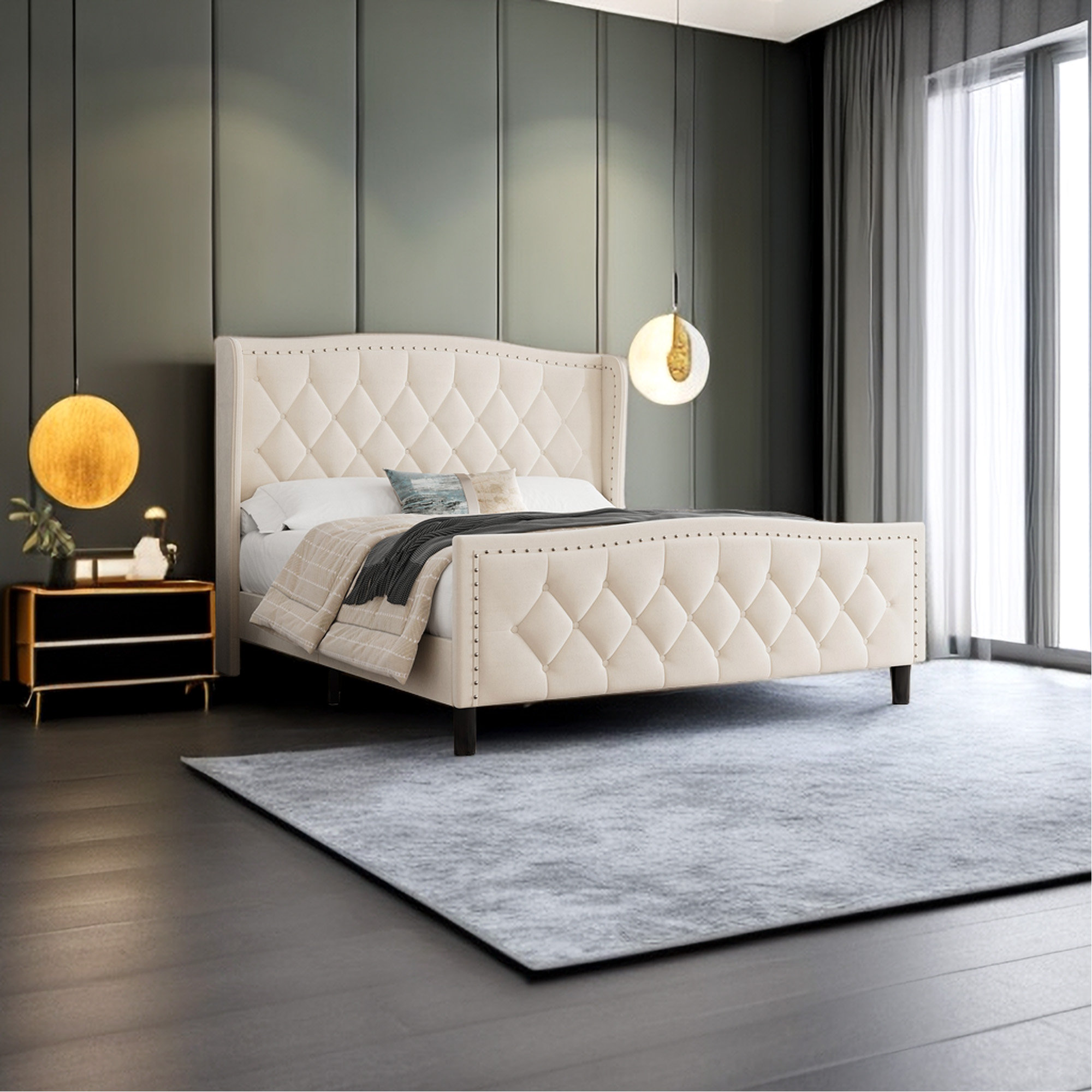 House of Hampton® Kailiah Upholstered Platform Bed & Reviews | Wayfair