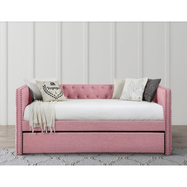 Wildon Home® Stefka Pink Daybed With Trundle | Wayfair