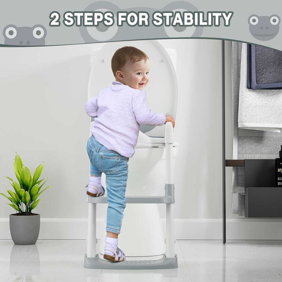 Wrought Studio™ Potty Training Seat, with Step Stool Ladder for ...