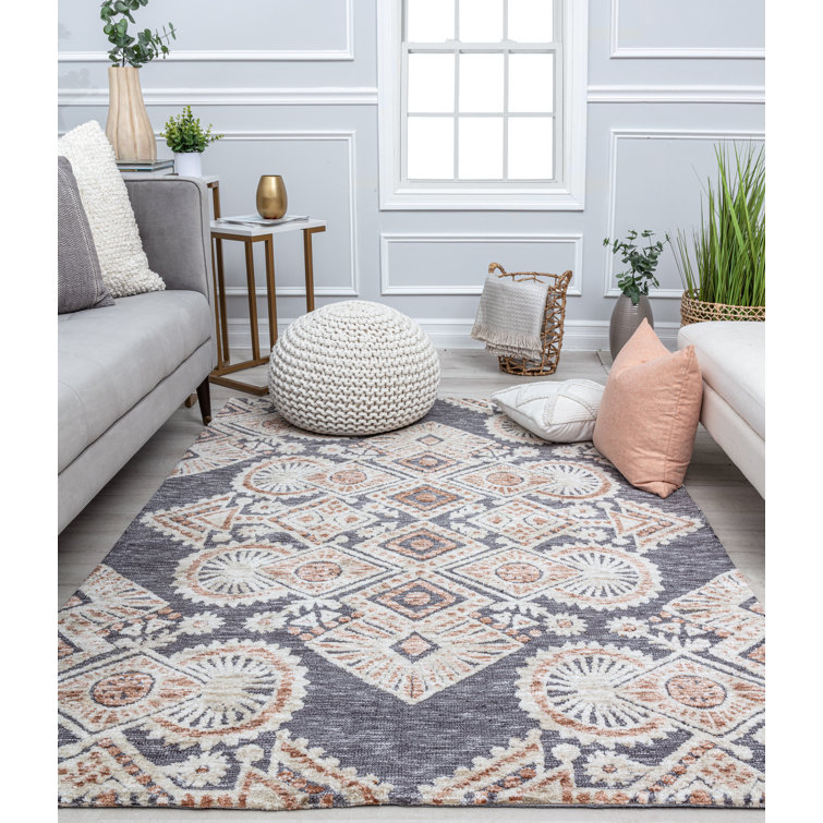 Bungalow Rose Hand Tufted Geometric Rug | Wayfair