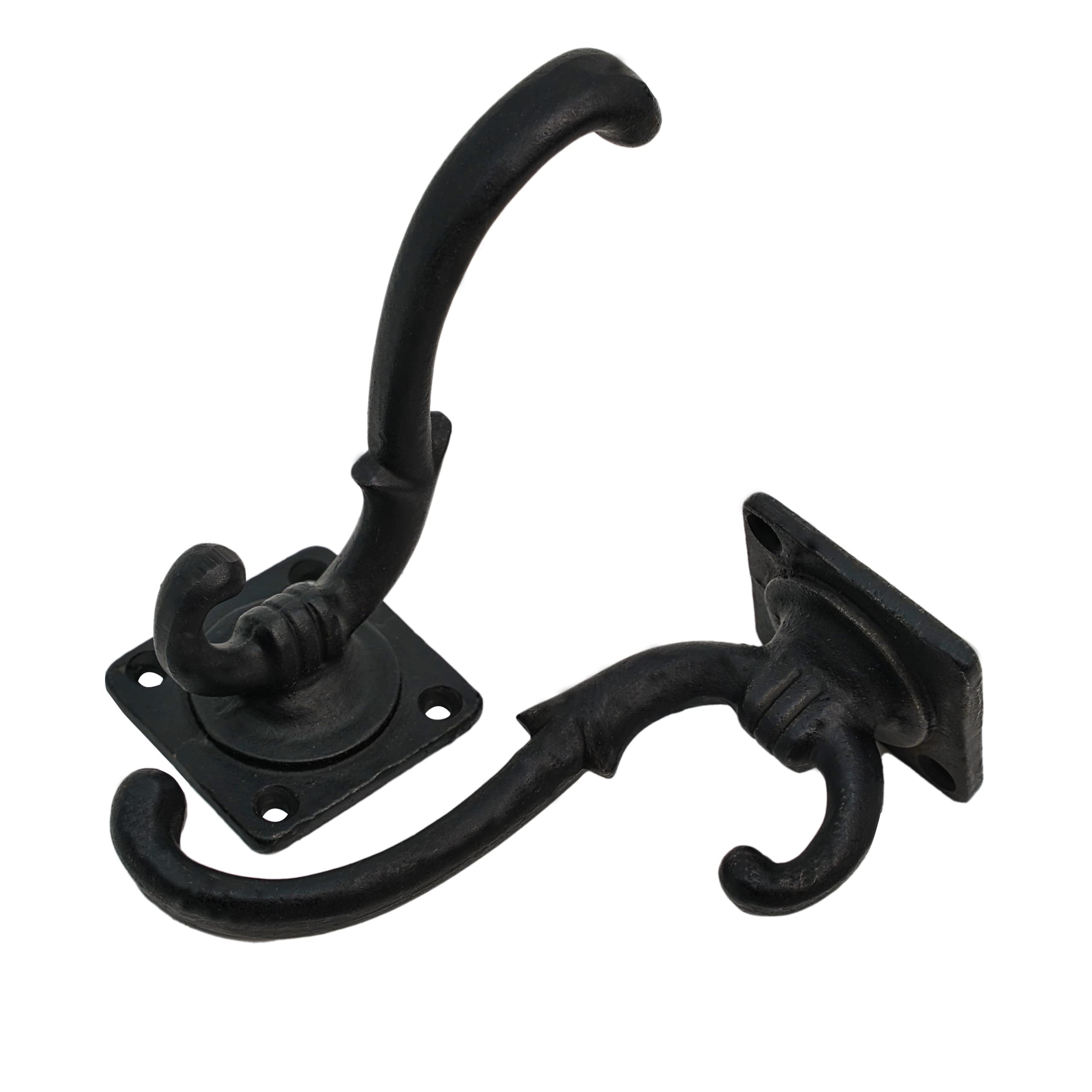 Winston Porter Joelis Rustic Heavy Duty Cast Iron Wall Hooks for Hanging Coat, Bag, Towel, Robe ...