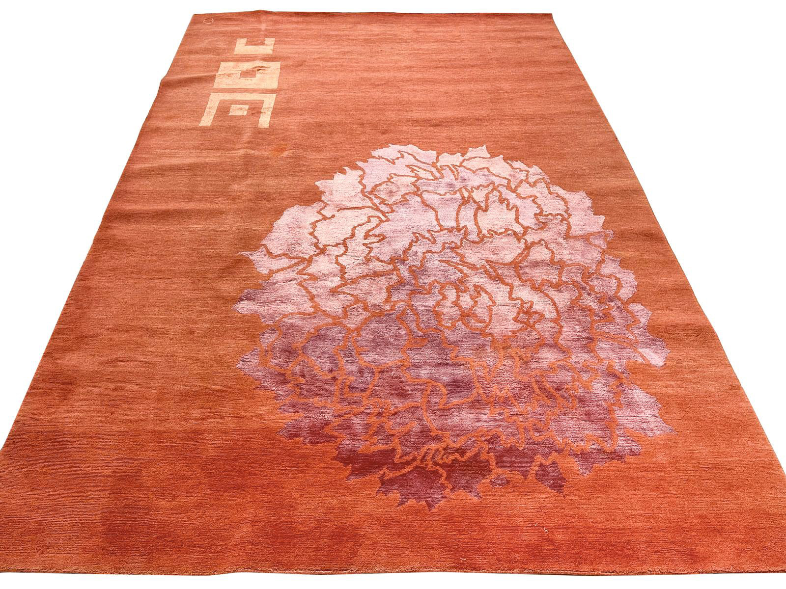 Home and Rugs 6x9 Rust and Purple Modern Contemporary Rug | Wayfair