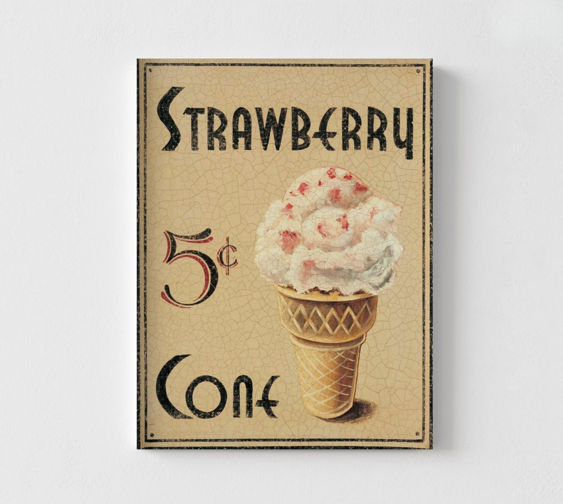 WeFrameArt Malt Shop I By Catherine Jones, Ice Cream Cone Poster Print ...