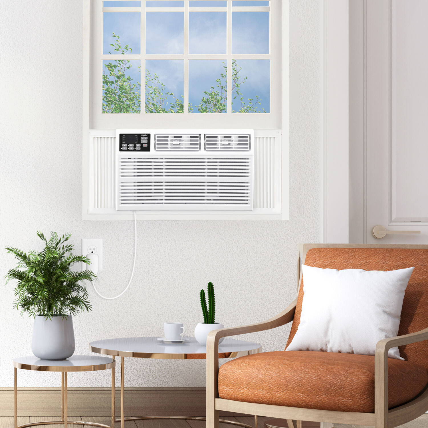 Whirlpool 18,000 BTU 115V Window-Mounted Air Conditioner with Remote ...