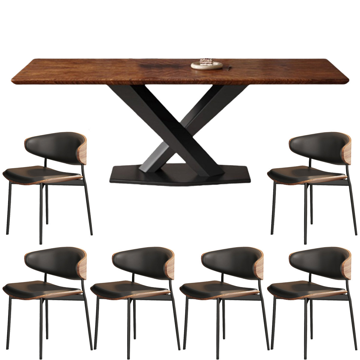 Sleek Surface Designs Solid wood black walnut rectangular dining table - Wayfair Canada