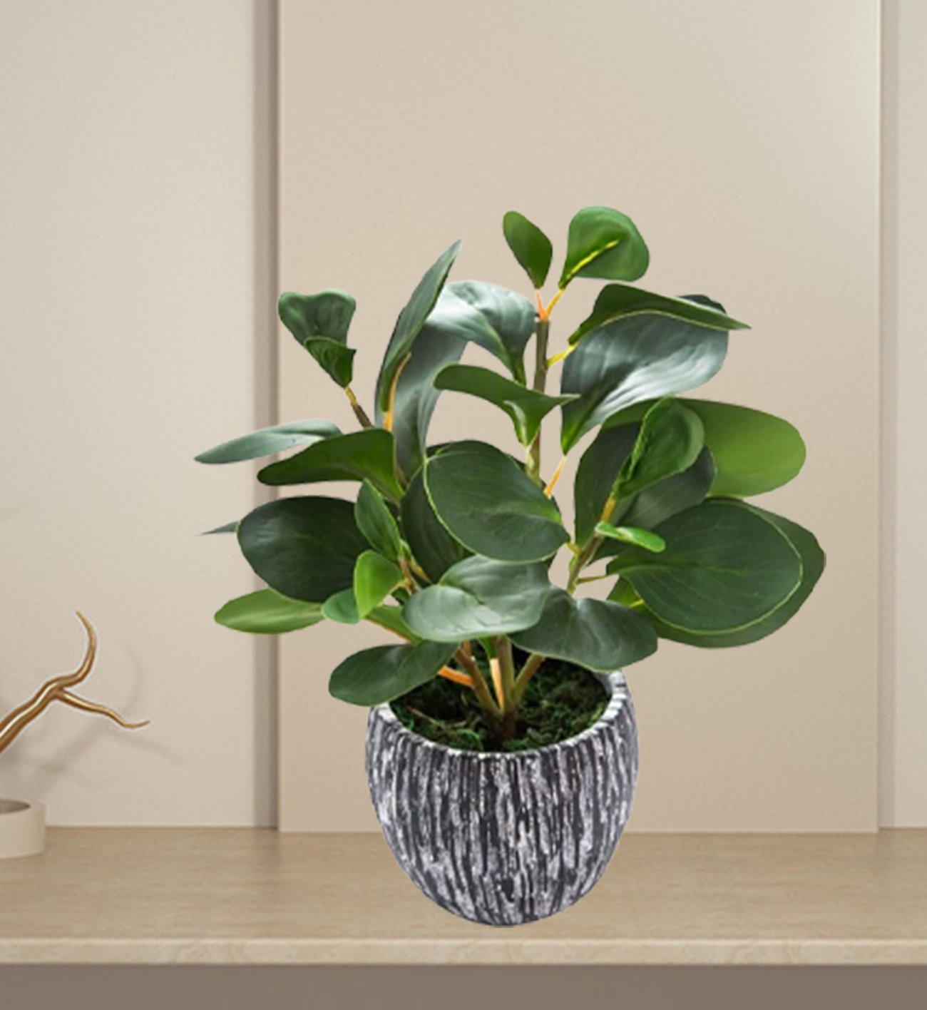 Primrue Artificial Plant Evergreen Plastic fiddle leaf fig plant paired ...