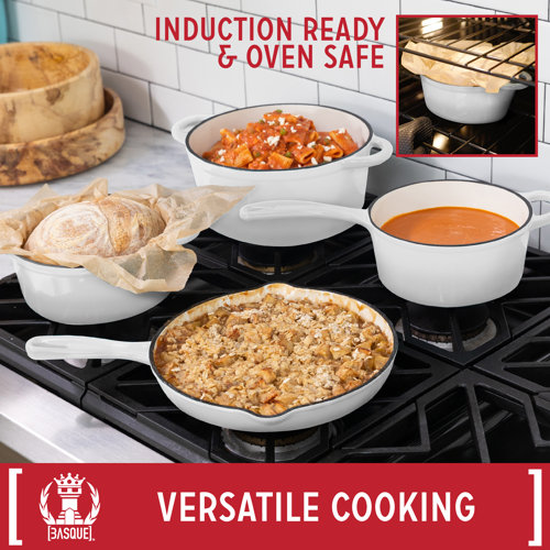 Basque 7 - Piece Non-Stick Enameled Cast Iron Cookware Set & Reviews ...
