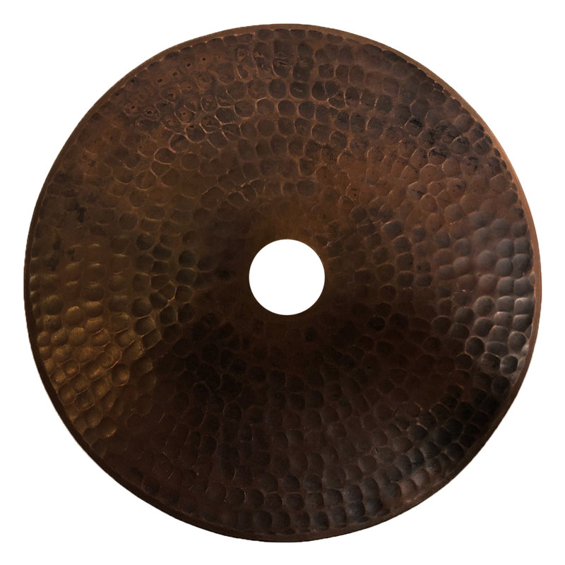 Premier Copper Products Hand Hammered Copper 8" Round Cylinder Pendant ...